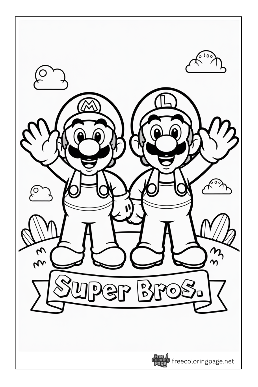 Mario Coloring Pages – Creative and funny Super Mario