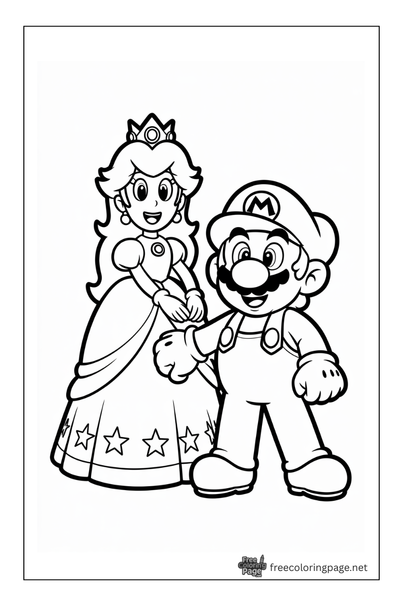 Mario Coloring Pages – Creative and funny Super Mario