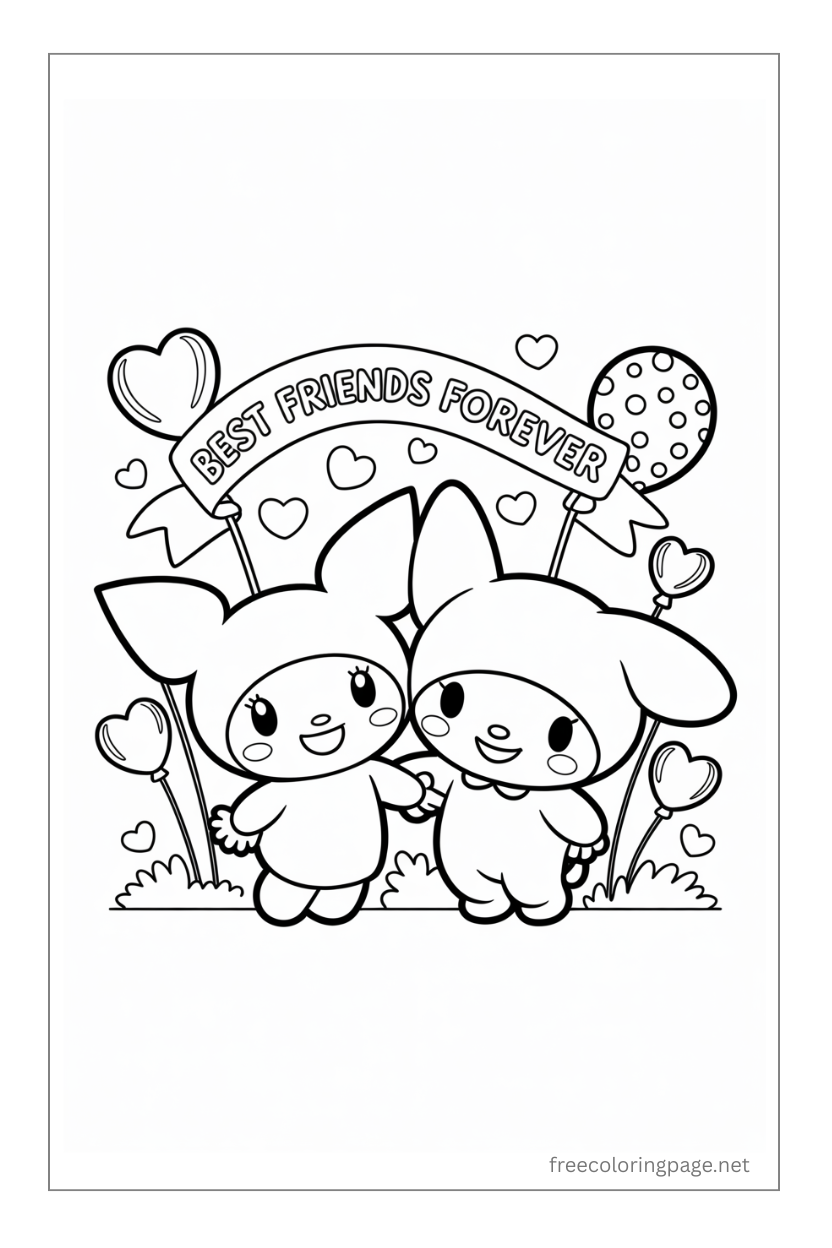 50+ Free Aesthetic Kuromi Coloring Pages – Sanrio Fun