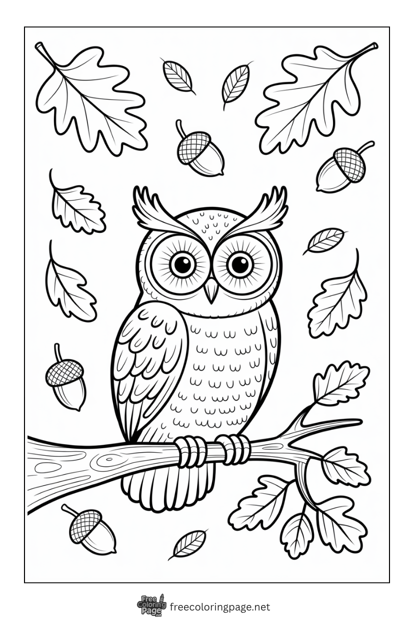 30 Autumn Fall Coloring Pages free | Learning & creativity