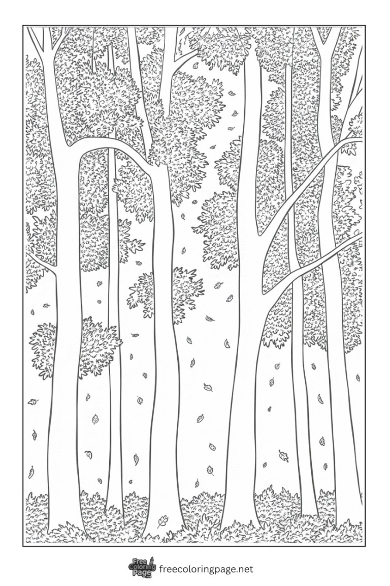 30 Autumn Fall Coloring Pages free | Learning & creativity