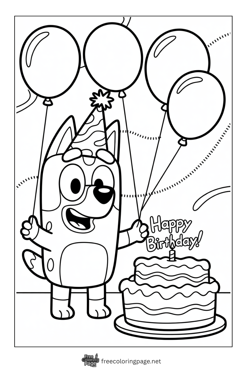 40+ Bluey Coloring Pages – Learning and fun for Kids