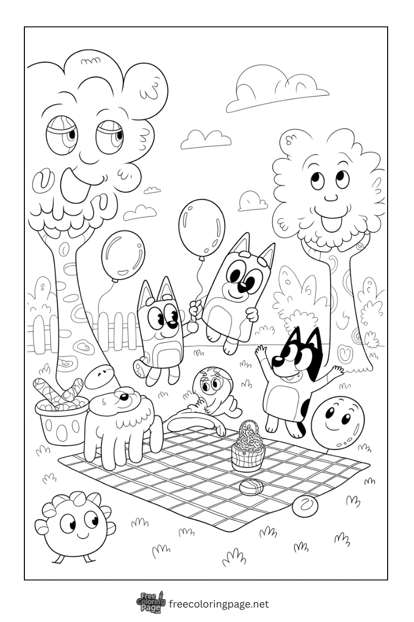 40+ Bluey Coloring Pages – Learning and fun for Kids