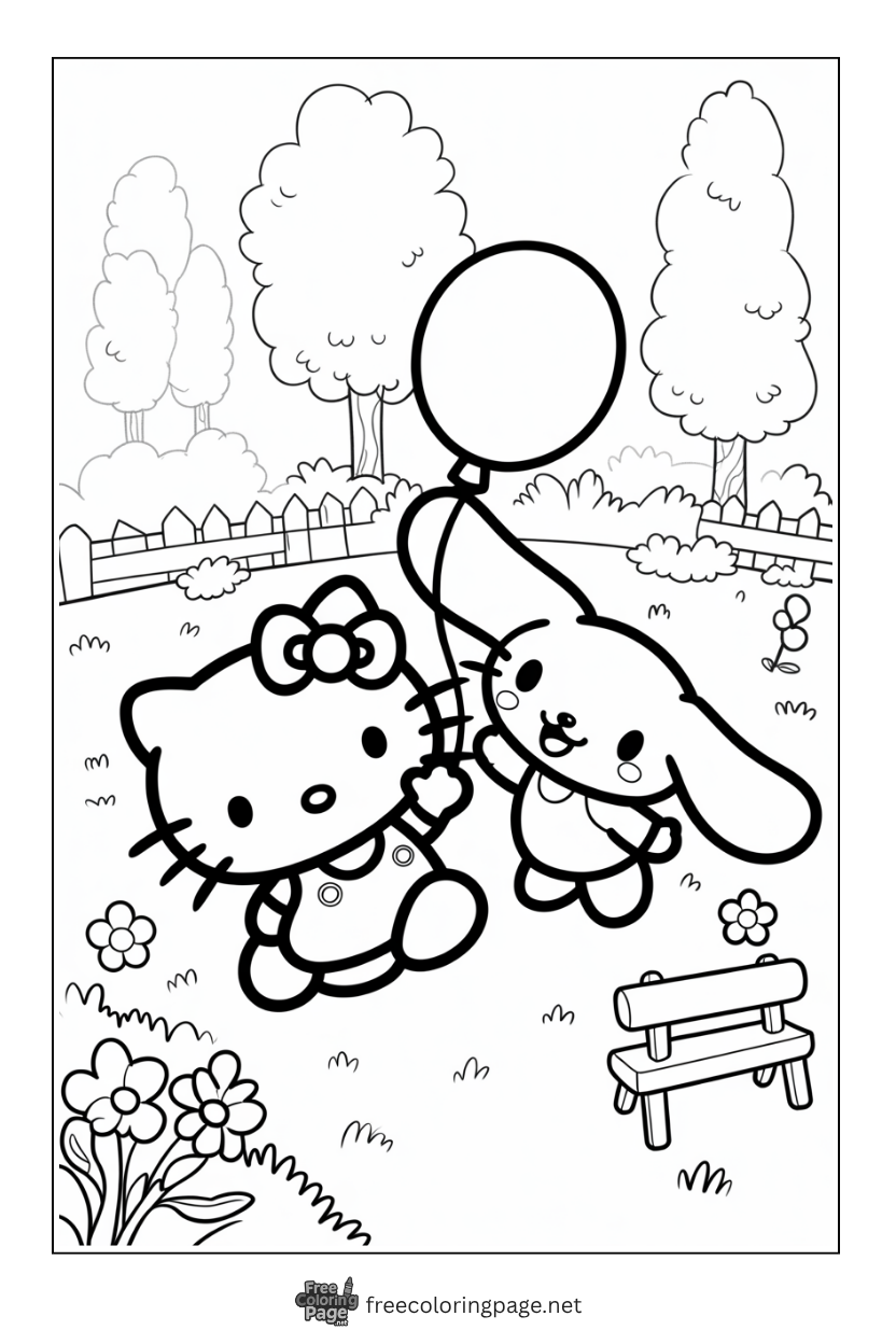Hello Kitty Coloring Pages - Free Coloring Page