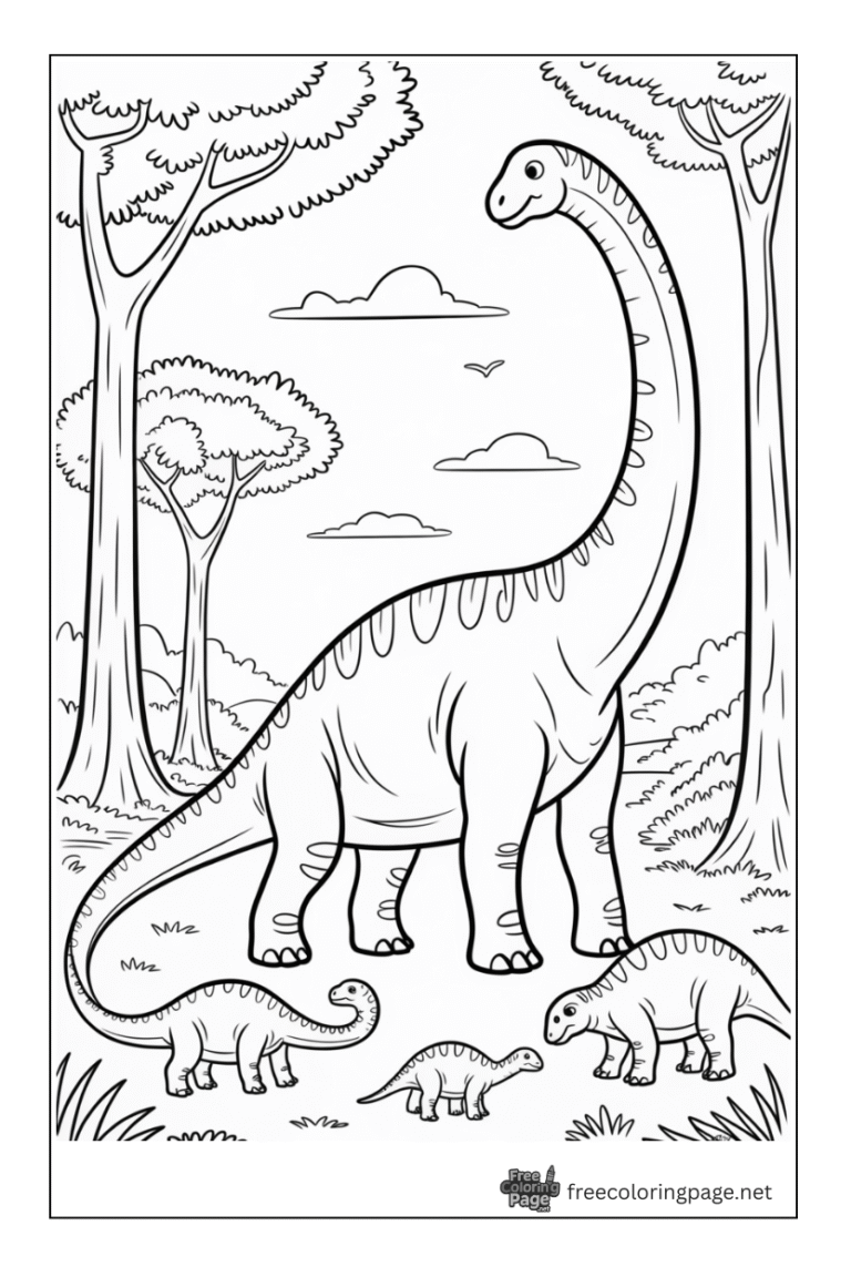 Dinosaur Coloring Pages – Fun Learning & Creativity