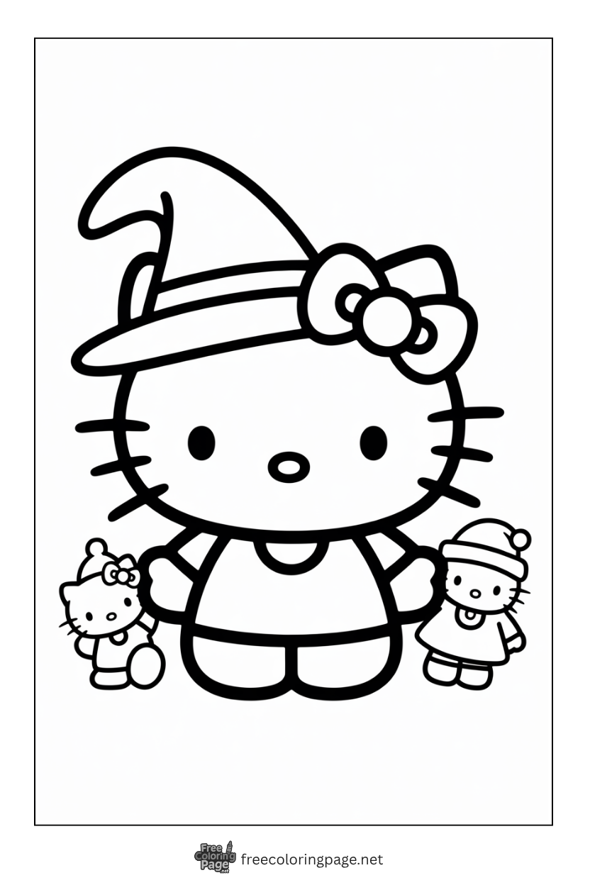 Hello Kitty Coloring Pages - Free Coloring Page