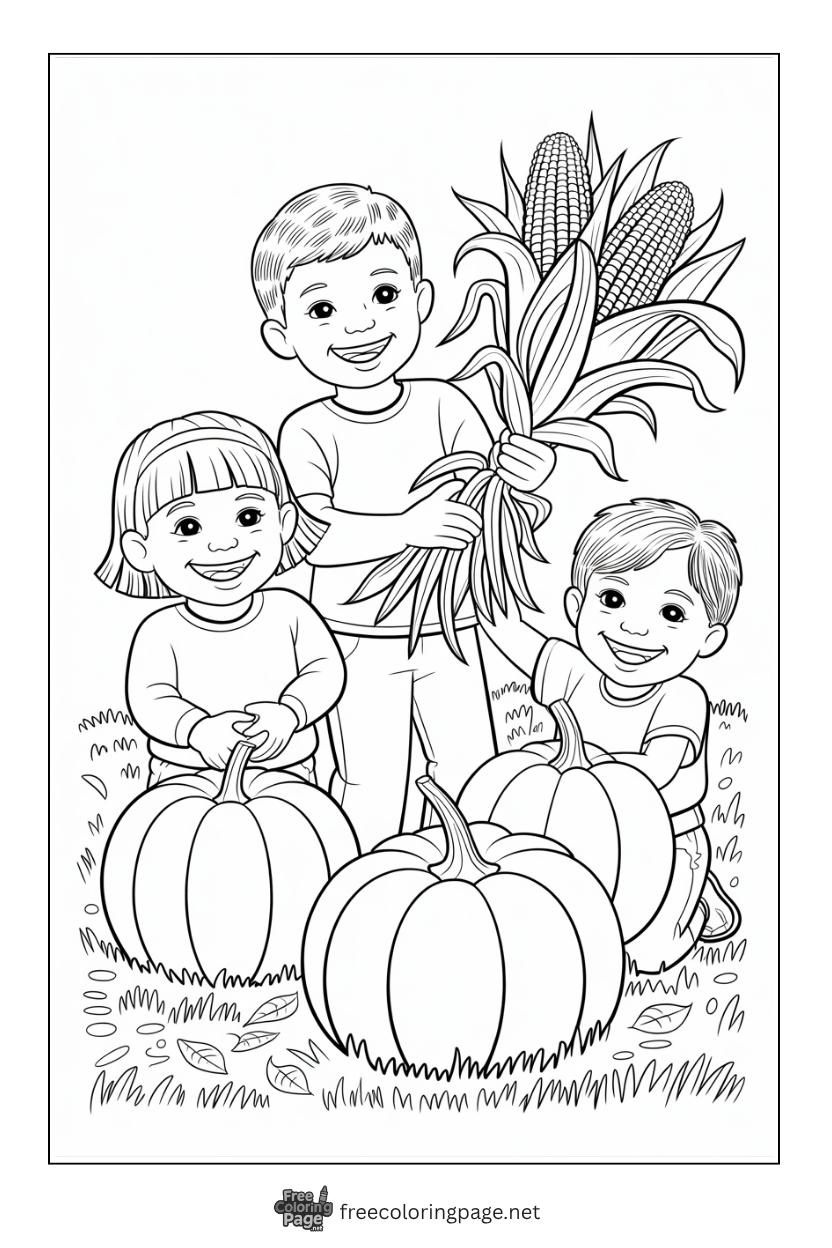 Thanksgiving coloring pages | Creative and educational
