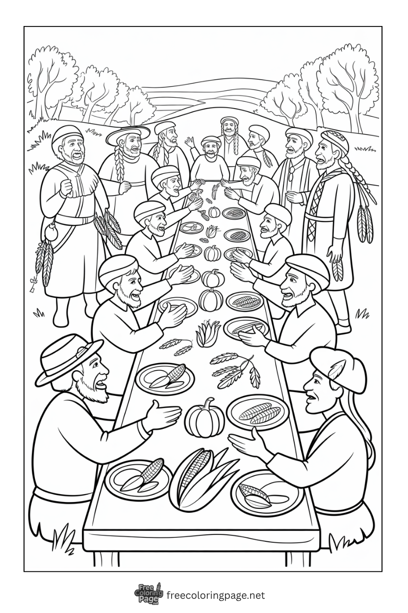 Thanksgiving coloring pages | Creative and educational