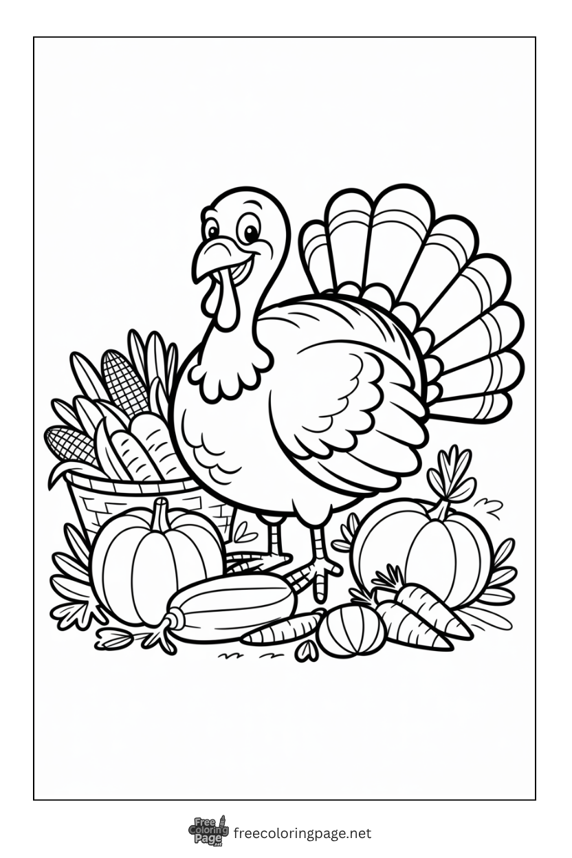 Thanksgiving coloring pages | Creative and educational
