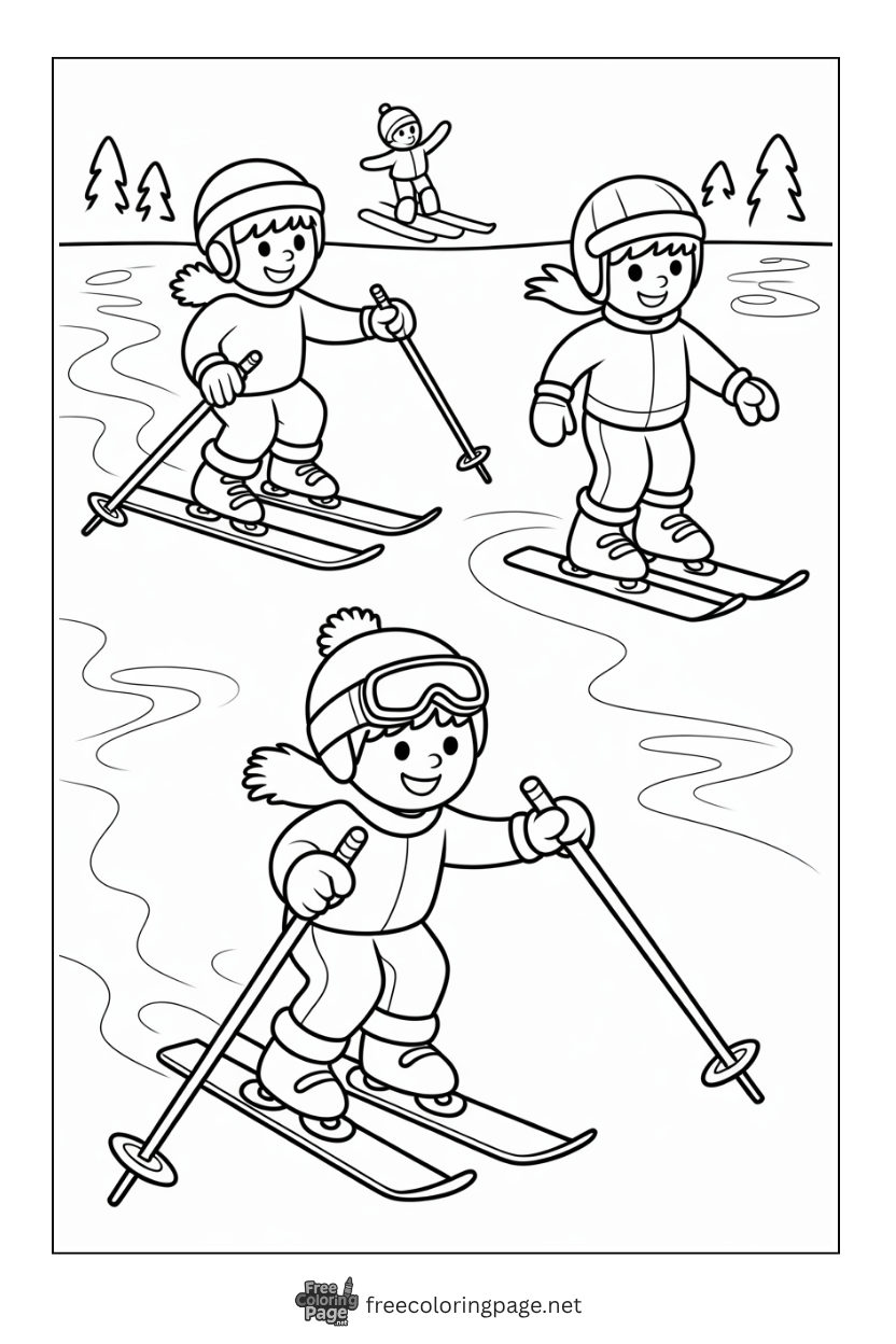 Winter Coloring Pages | Fun & Learning for kids