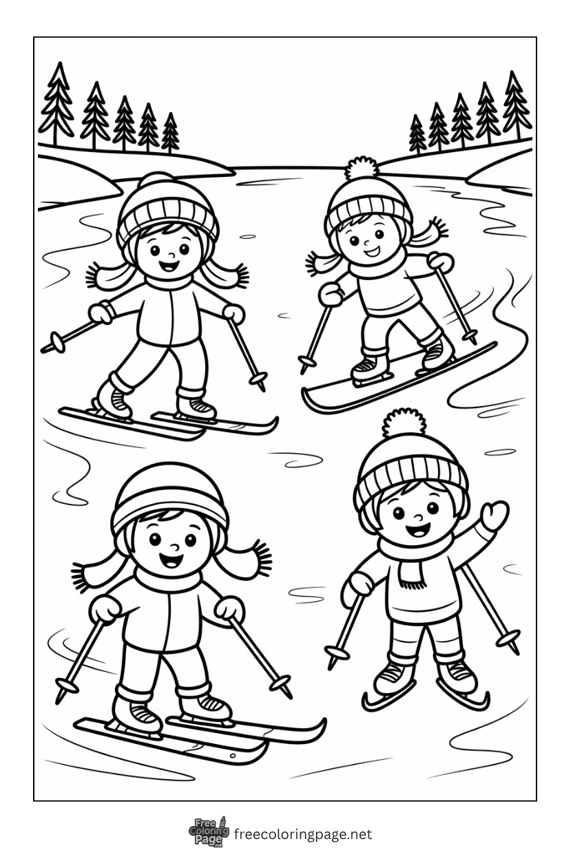 Winter Coloring Pages | Fun & Learning for kids