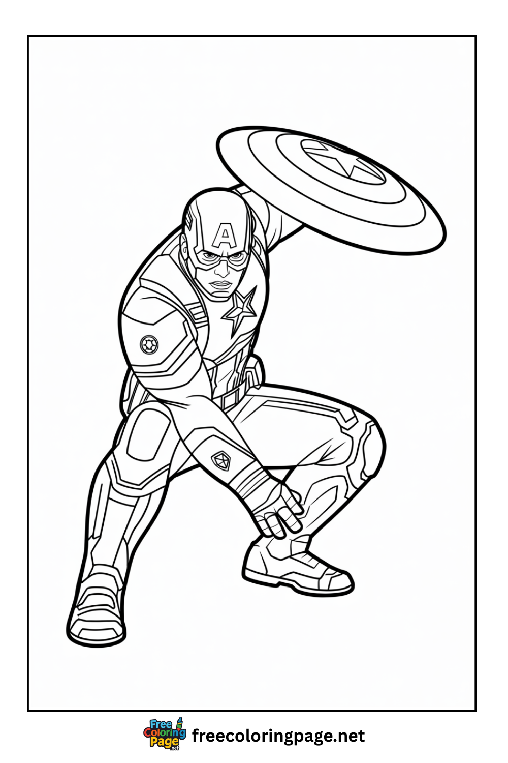 Captain America Coloring Pages – Free Printables for Kids