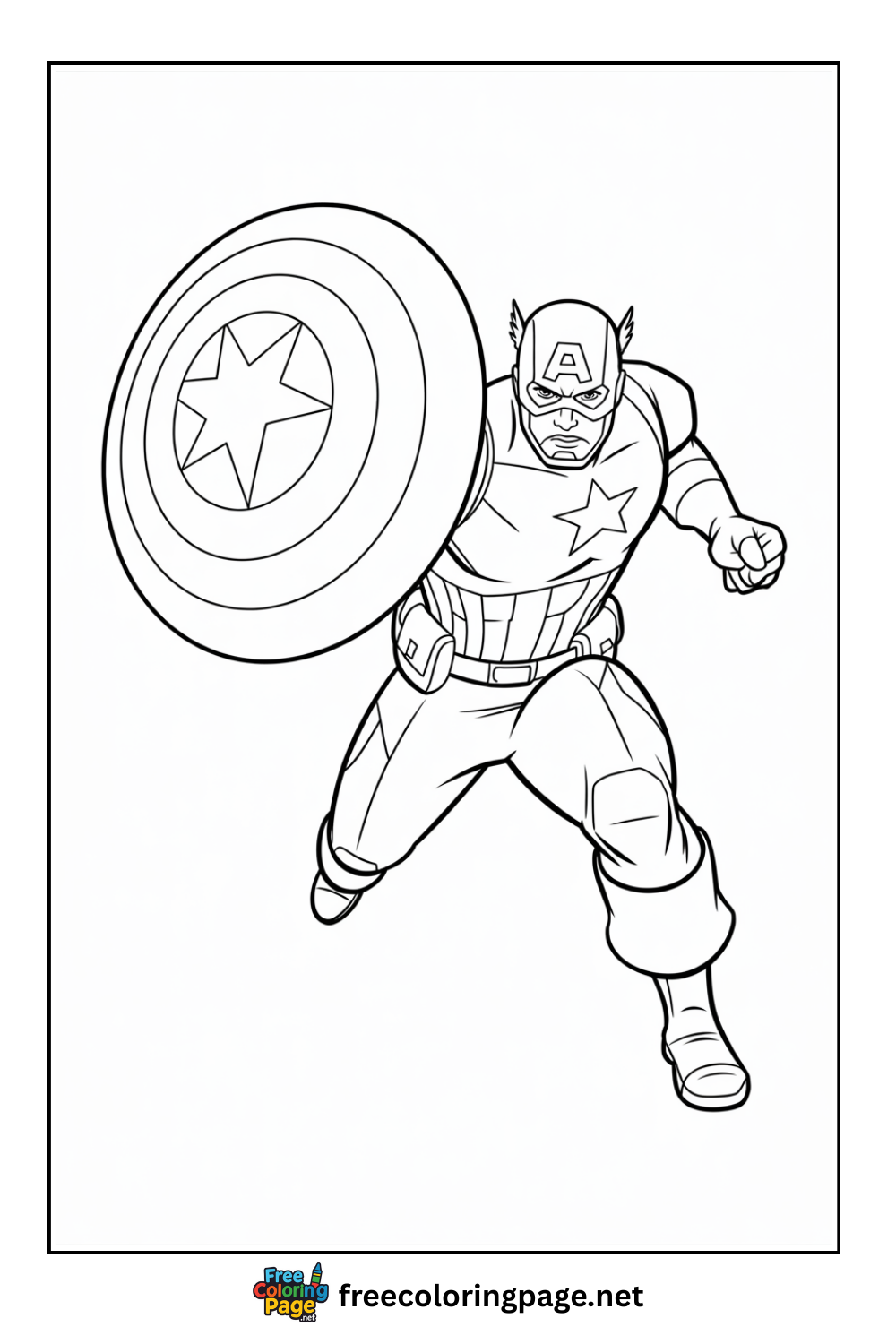 Captain America Coloring Pages – Free Printables for Kids