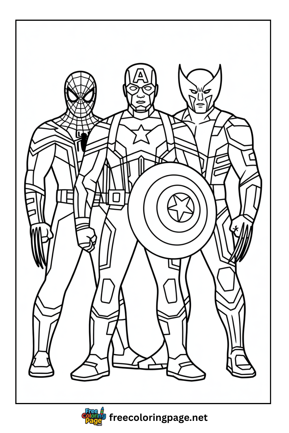 Captain America Coloring Pages – Free Printables for Kids