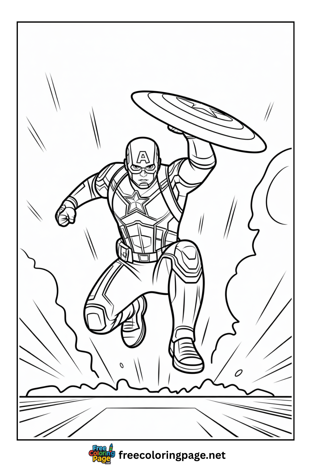 Captain America Coloring Pages – Free Printables for Kids
