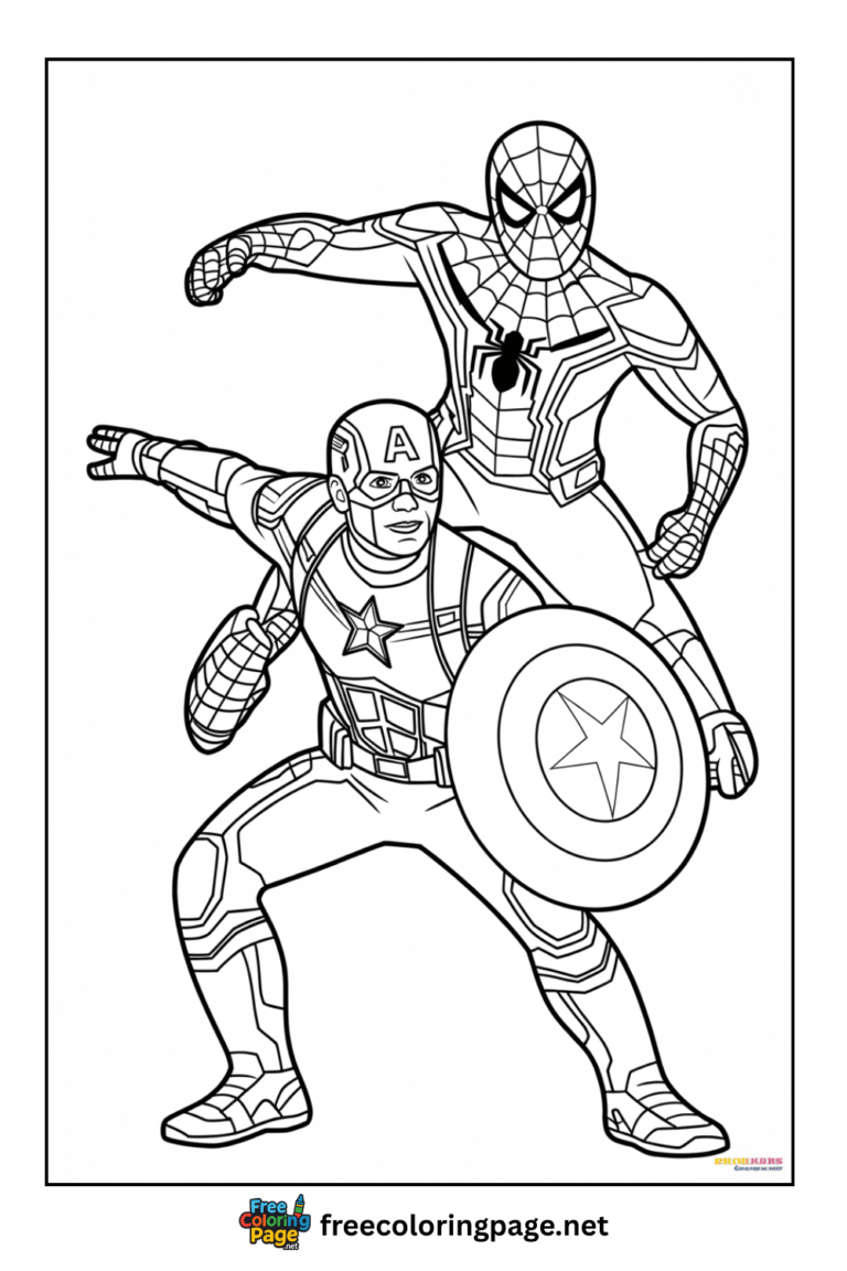 Captain America Coloring Pages – Free Printables for Kids
