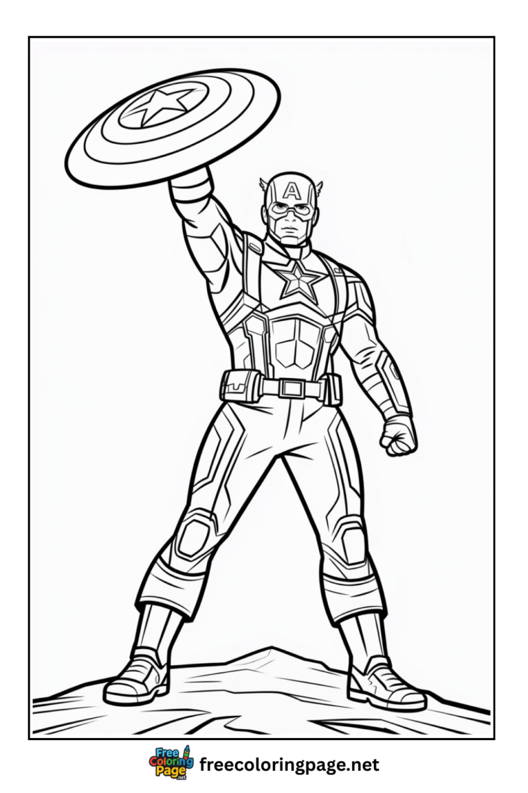 Captain America Coloring Pages – Free Printables for Kids
