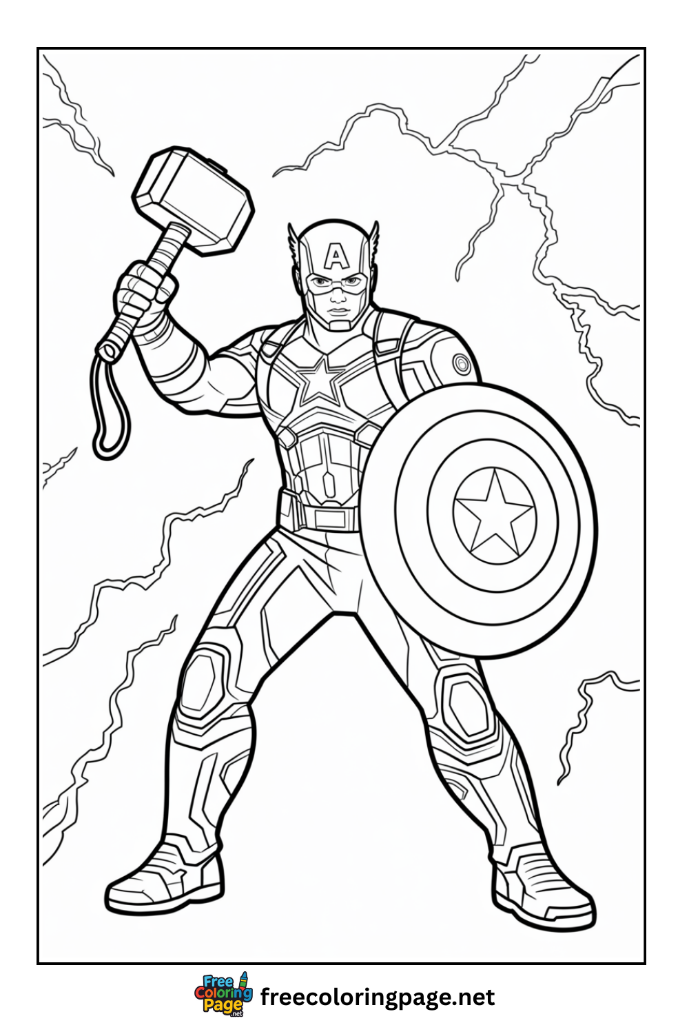 Captain America Coloring Pages – Free Printables for Kids