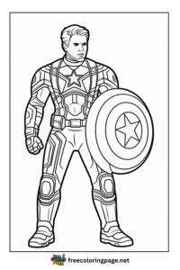 Captain America Coloring Pages – Free Printables for Kids