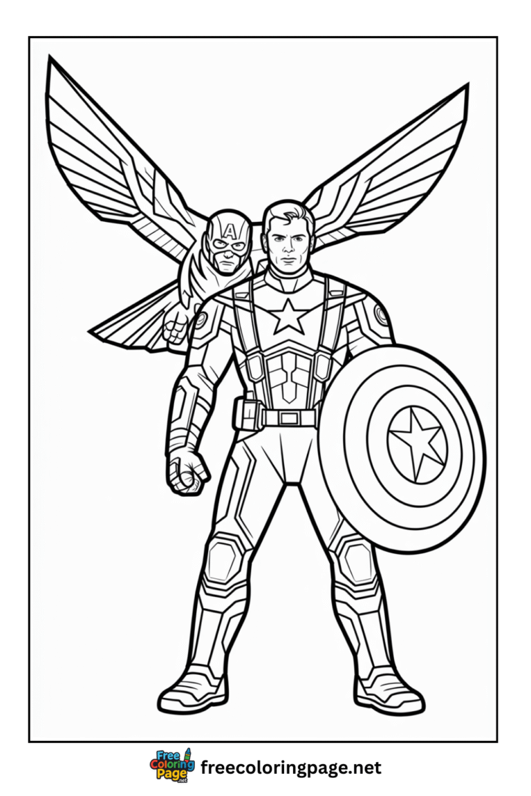 Captain America Coloring Pages – Free Printables for Kids