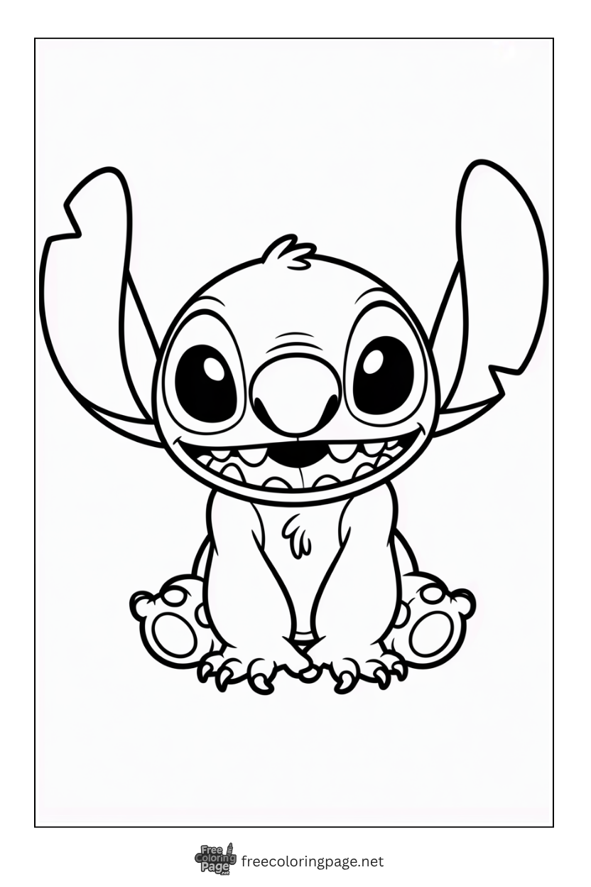 Stitch Coloring Pages – Free Printable Cute Stitch Sheets