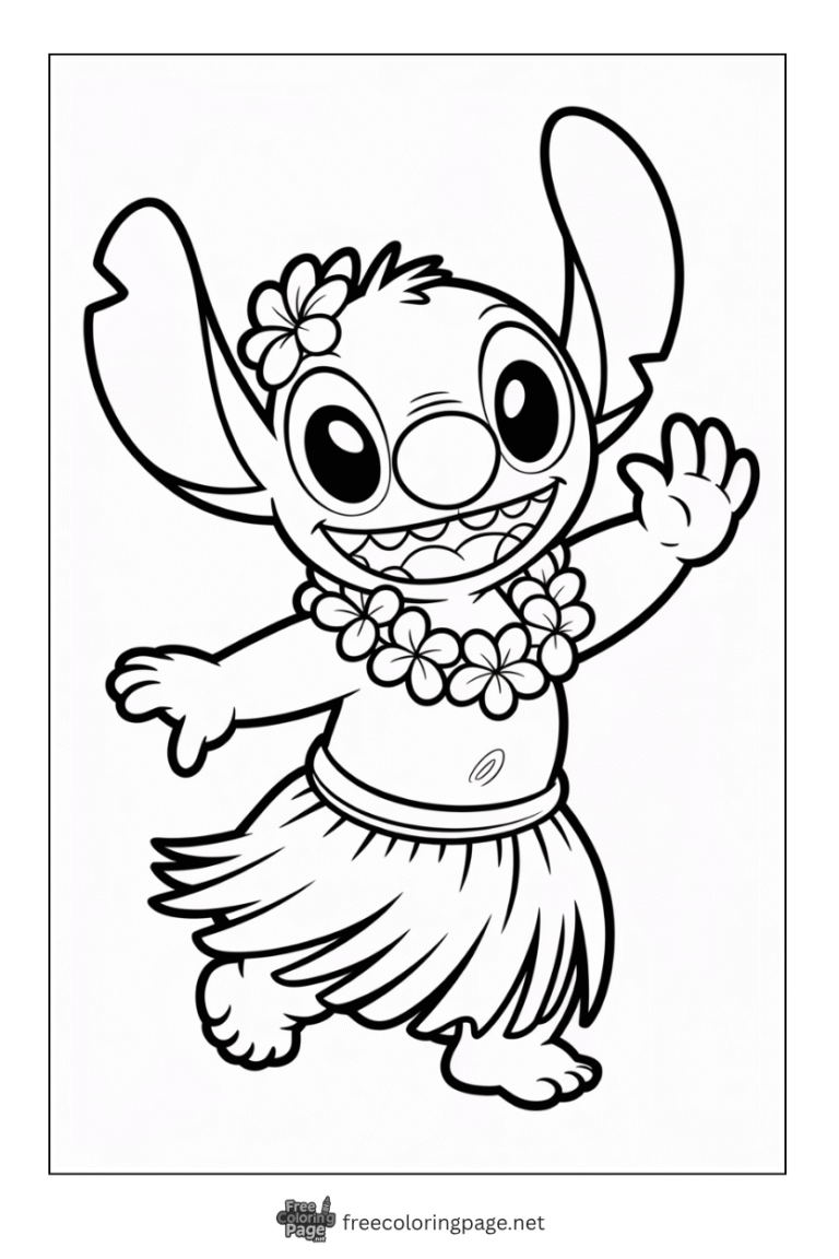 Stitch Coloring Pages – Free Printable Cute Stitch Sheets