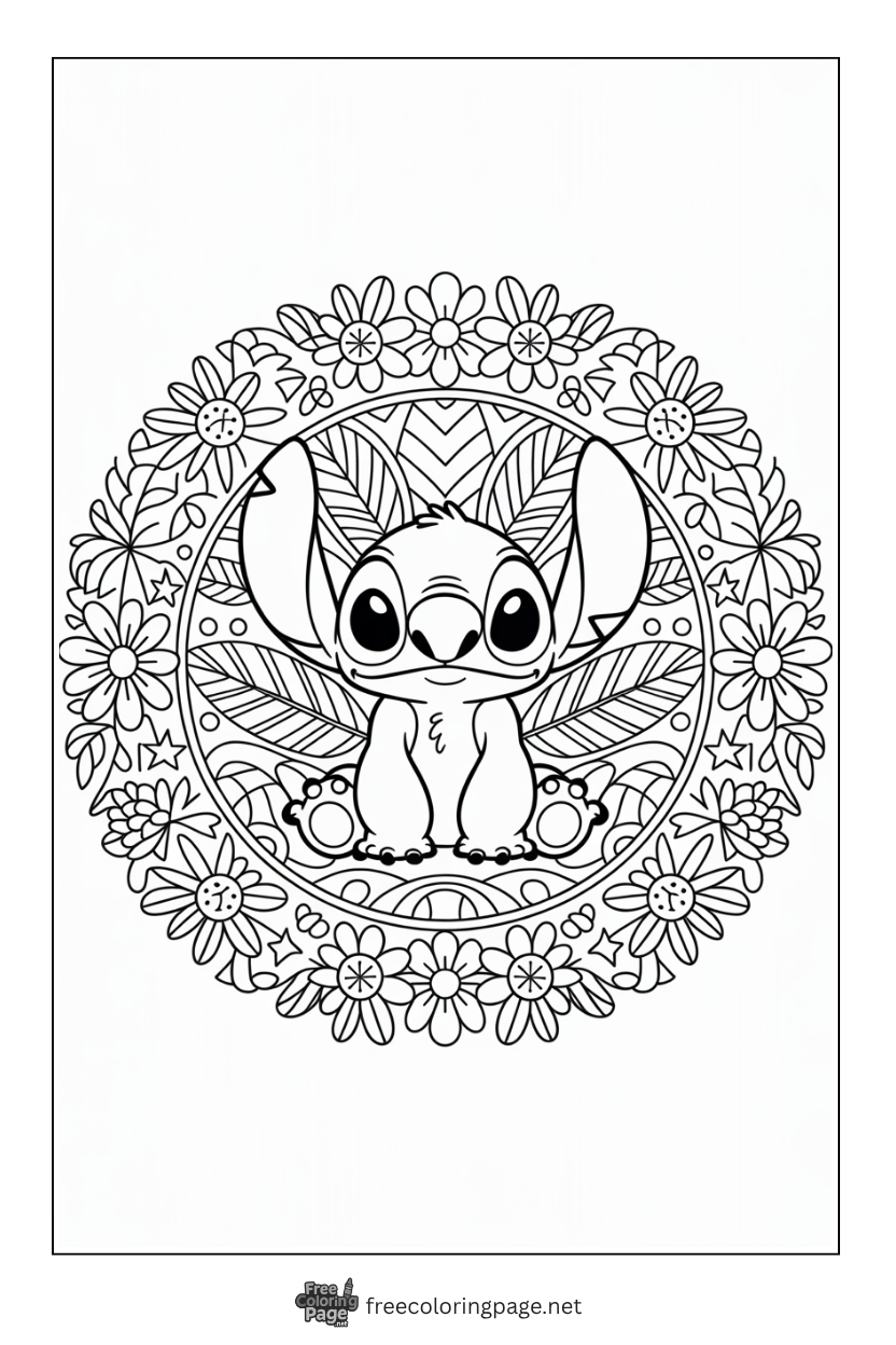 Stitch Coloring Pages – Free Printable Cute Stitch Sheets