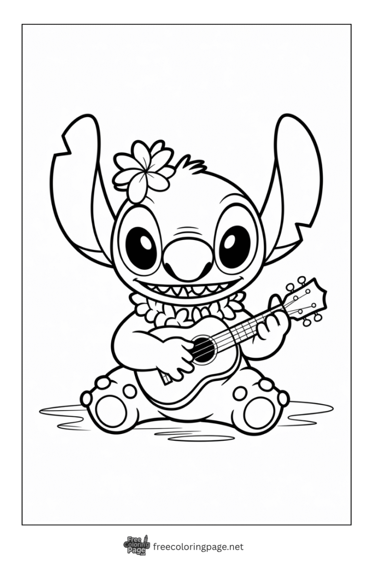 Stitch Coloring Pages – Free Printable Cute Stitch Sheets