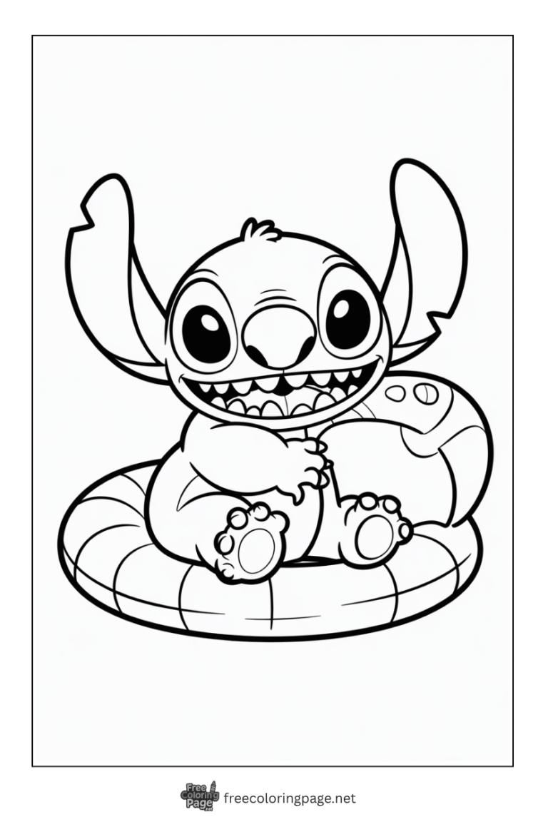 Stitch Coloring Pages – Free Printable Cute Stitch Sheets