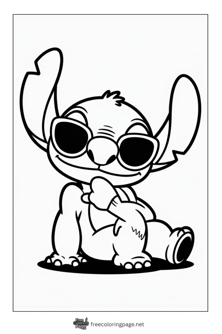 Stitch Coloring Pages – Free Printable Cute Stitch Sheets