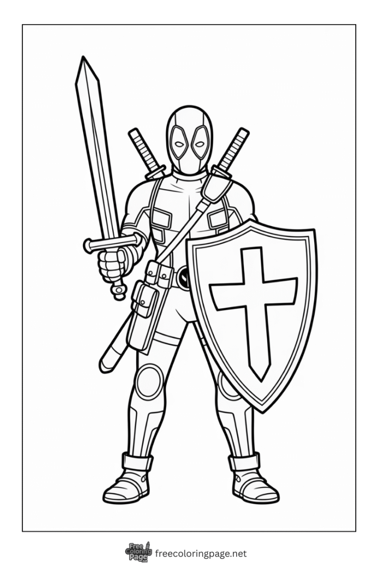 55+ Deadpool Coloring Pages – Free Printable Sheets for Kids