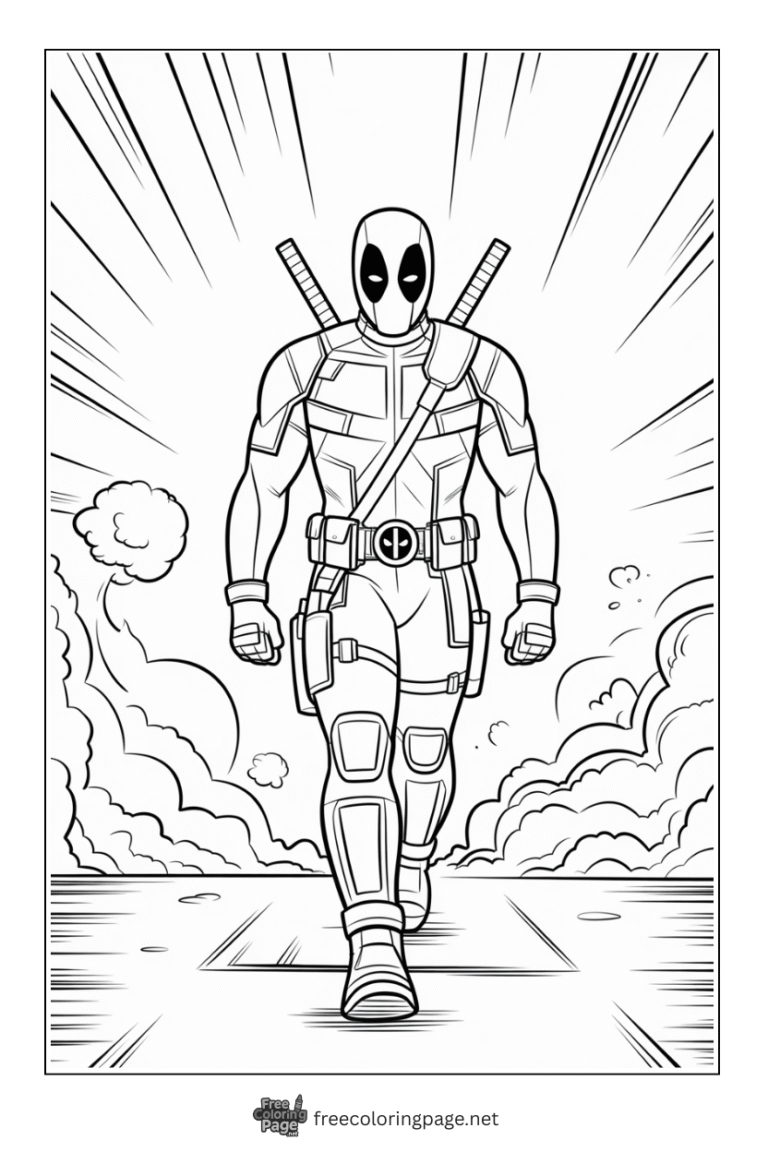 55+ Deadpool Coloring Pages – Free Printable Sheets for Kids