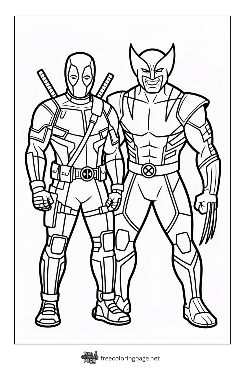 55+ Deadpool Coloring Pages – Free Printable Sheets for Kids