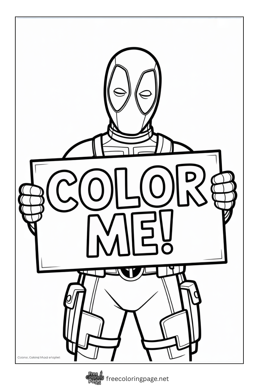55+ Deadpool Coloring Pages – Free Printable Sheets for Kids