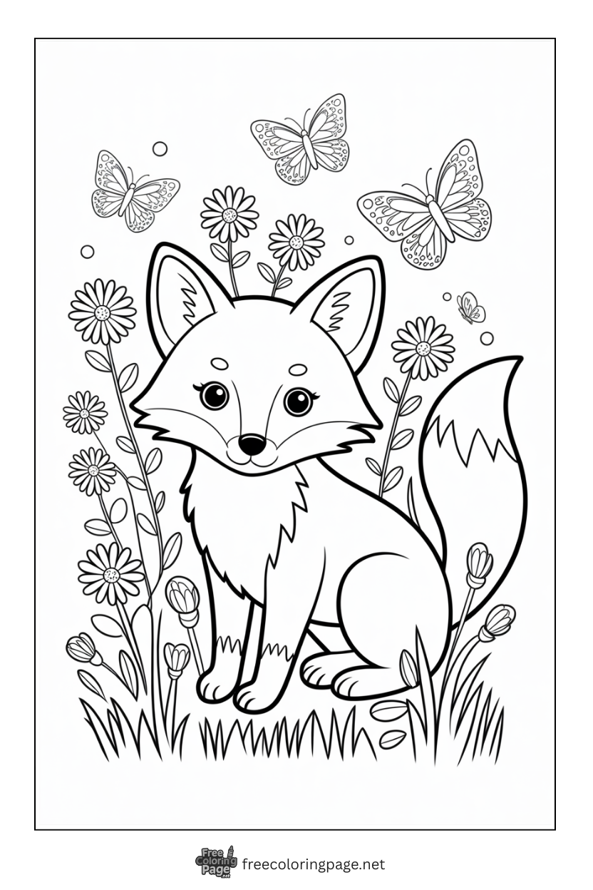 50+ Fox Coloring Pages- Creative and learnig for kids