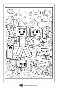 60+ Minecraft Coloring Pages - (Free Printable)