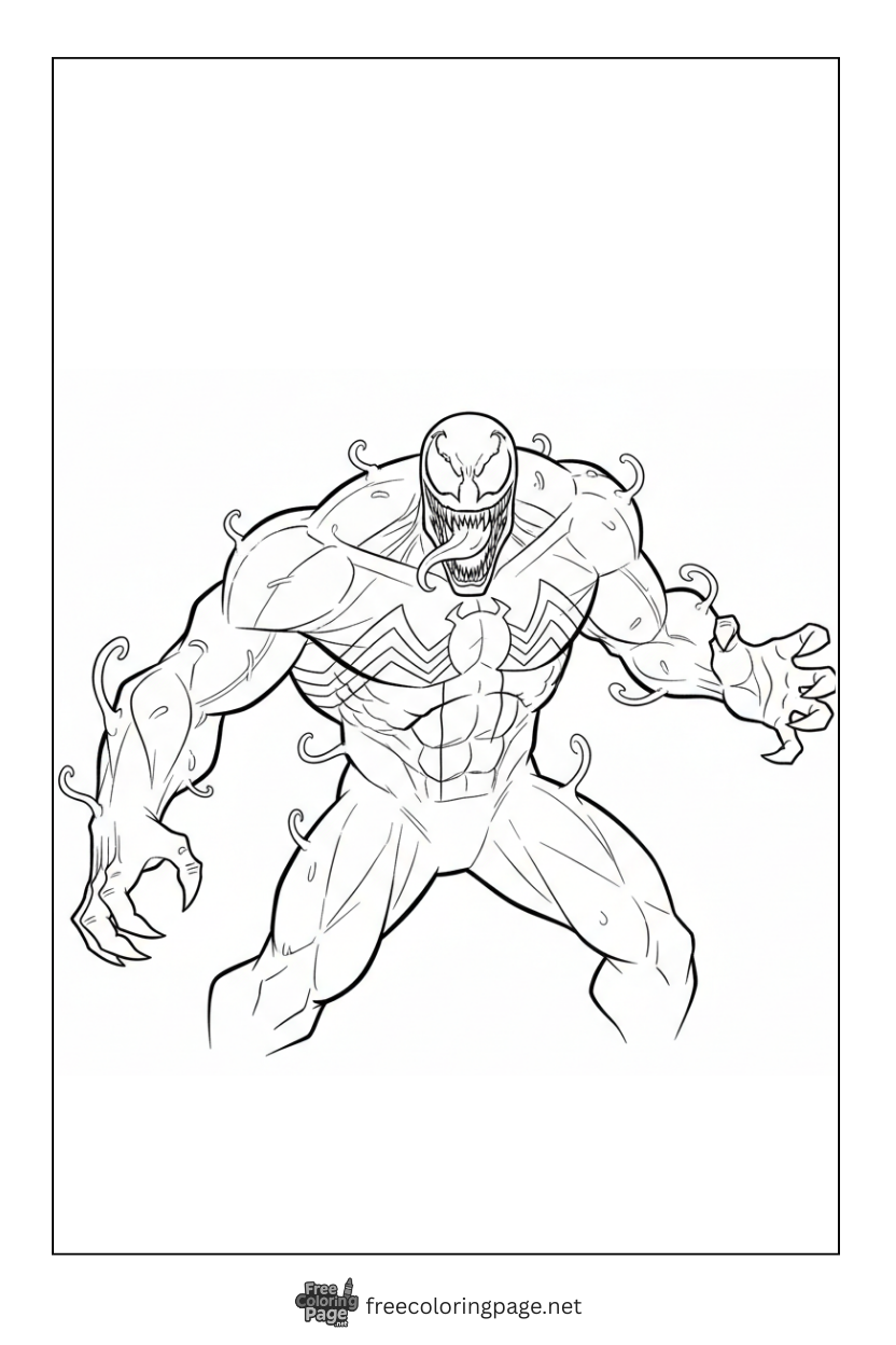 25+ Free Venom Coloring Pages | Printable Marvel Venom Sheets