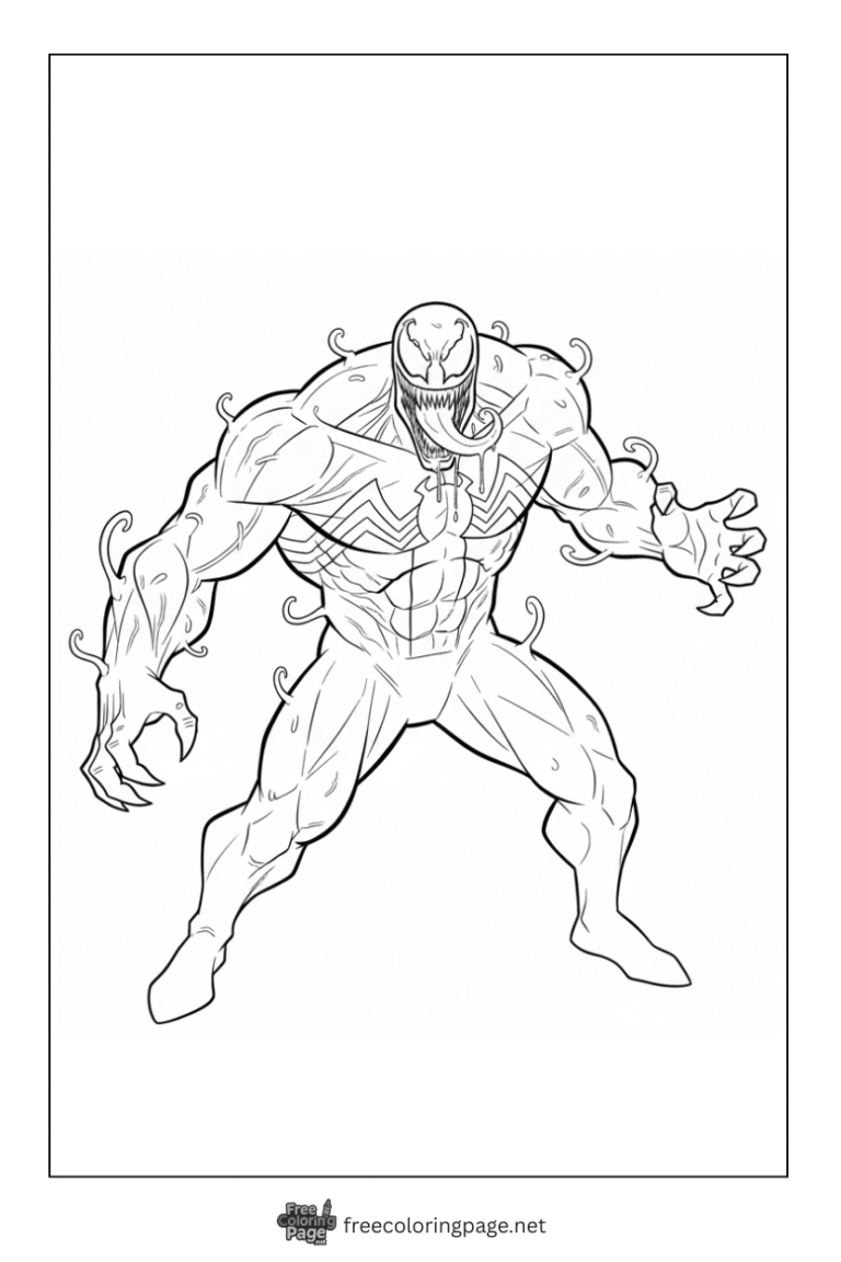 25+ Free Venom Coloring Pages | Printable Marvel Venom Sheets