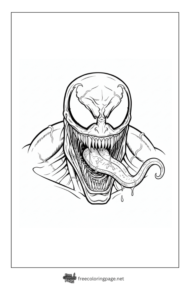 25+ Free Venom Coloring Pages | Printable Marvel Venom Sheets