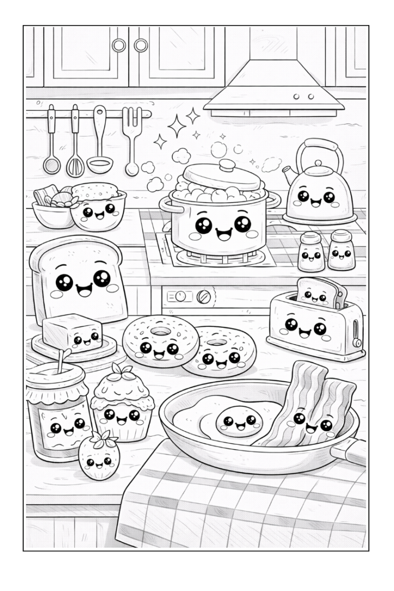 65+ Cute Food Coloring Pages – Download Free printables