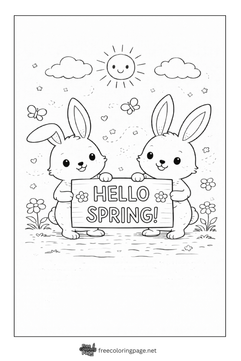 50+ Spring coloring pages for kids and adults