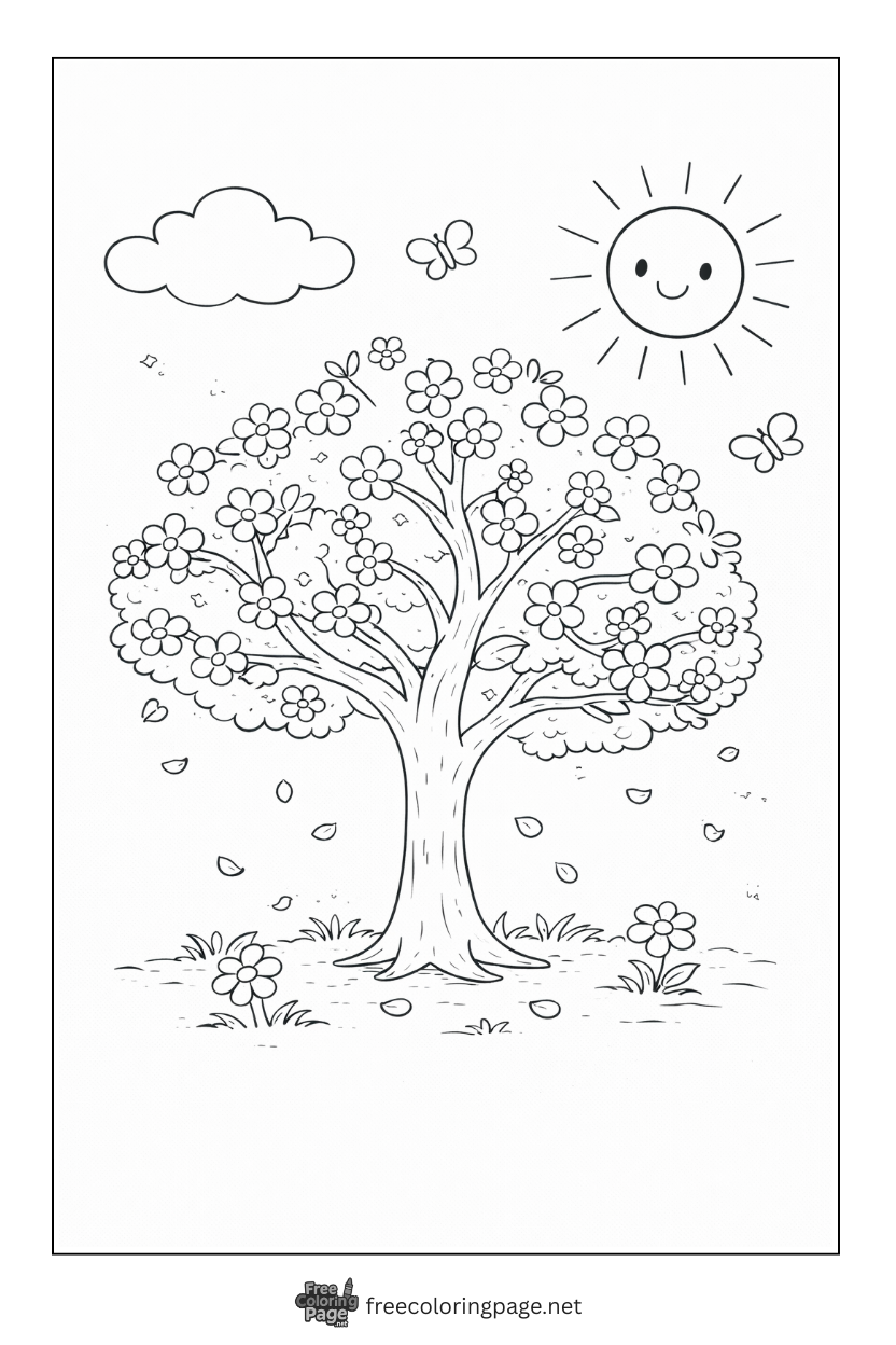 50+ Spring coloring pages for kids and adults