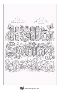 50+ Spring coloring pages for kids and adults