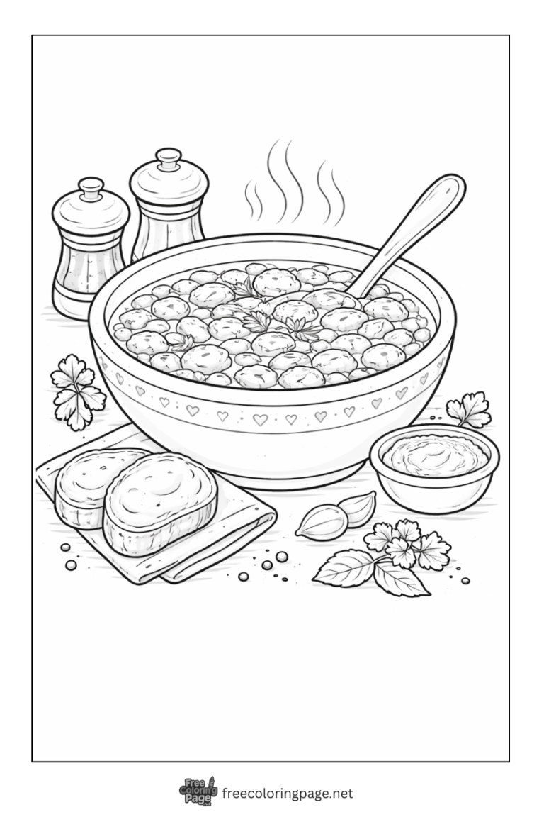 65+ Cute Food Coloring Pages – Download Free printables