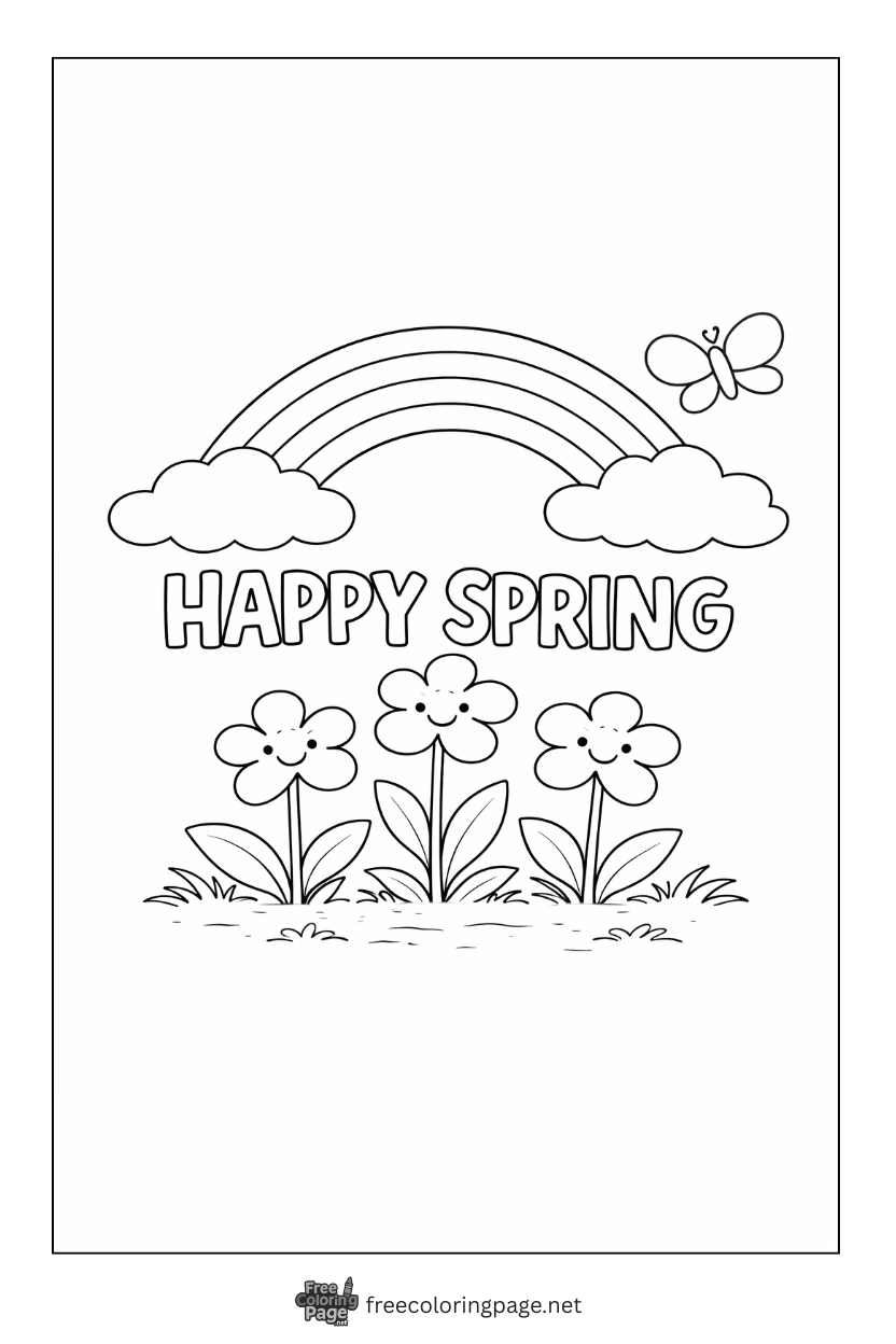 50+ Spring coloring pages for kids and adults