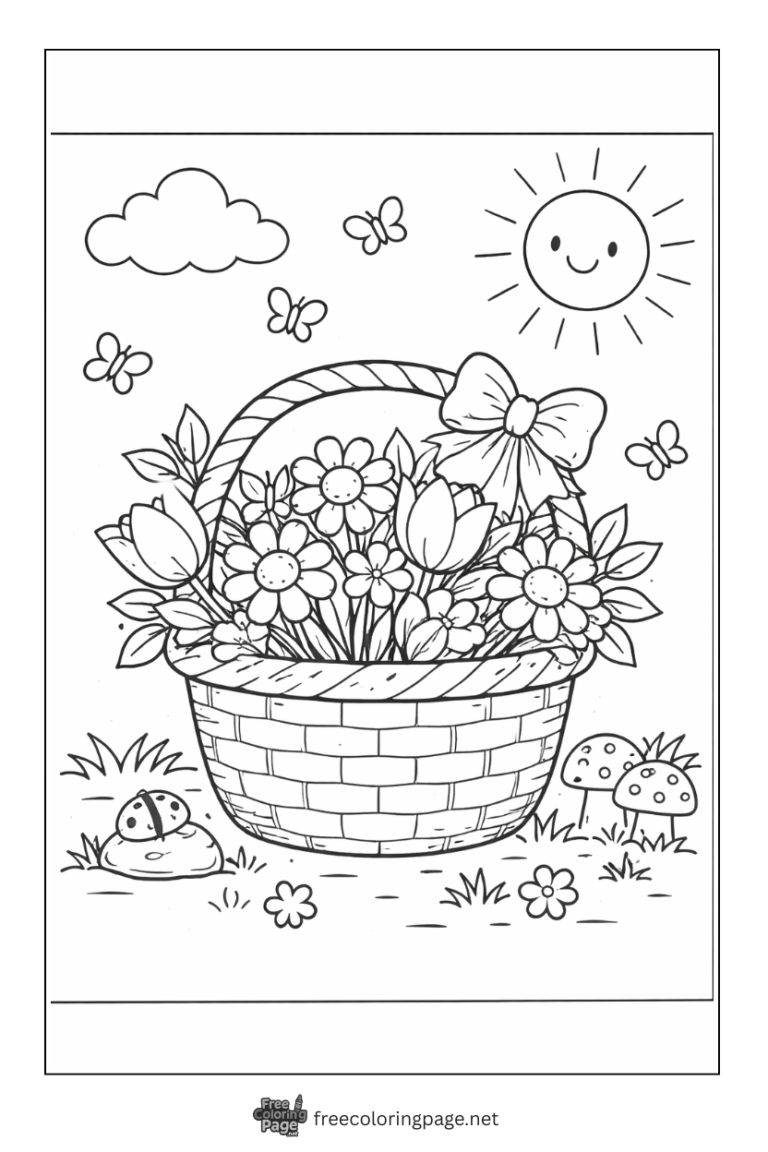 50+ Spring coloring pages for kids and adults