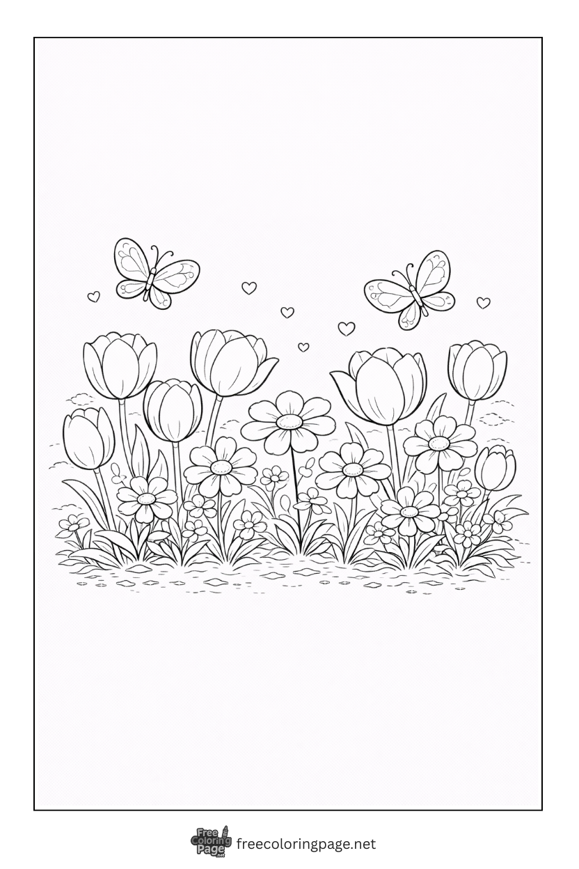50+ Spring coloring pages for kids and adults
