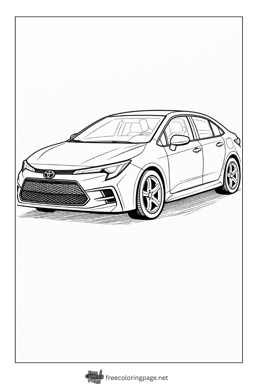 70+ Car Coloring Pages- Free PDF Printable