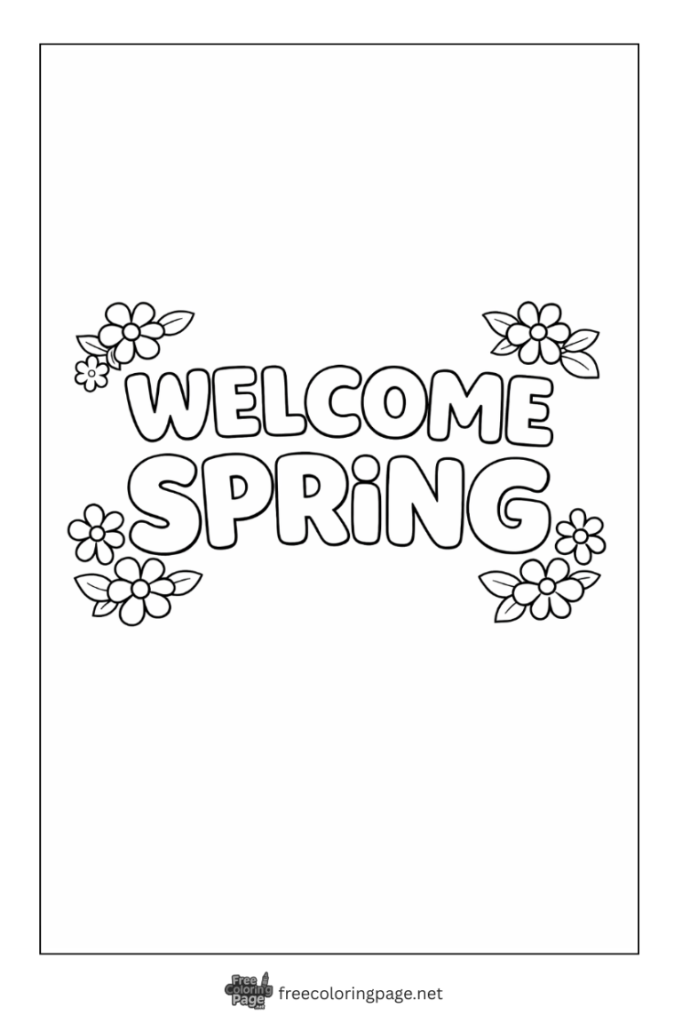 50+ Spring coloring pages for kids and adults