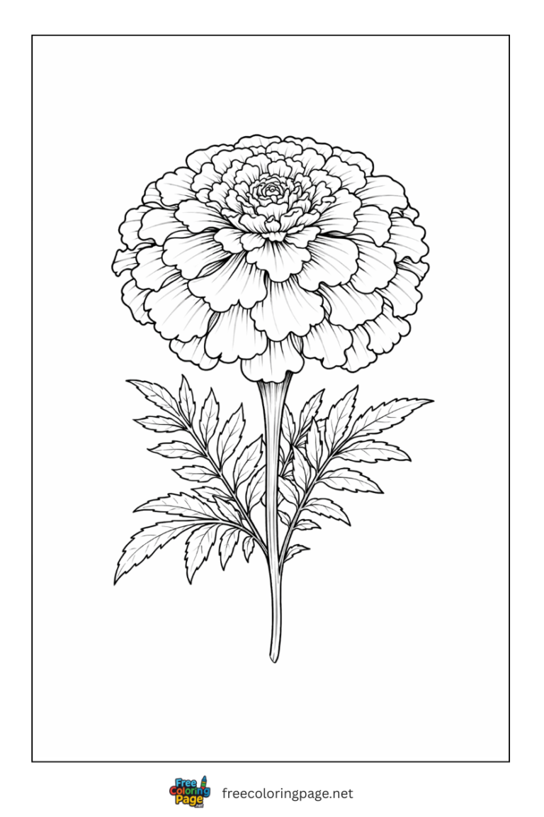 70+ Flower Coloring Pages – Free Printable for Kids & Adults